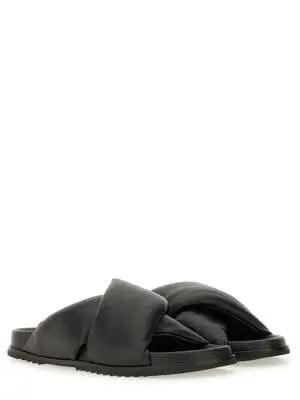 Rick Owens Leather Slide Sandals