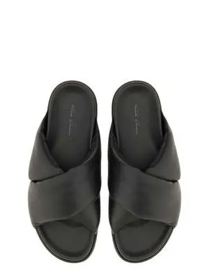 Rick Owens Leather Slide Sandals
