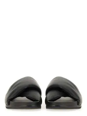 Rick Owens Leather Slide Sandals