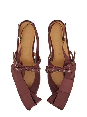 GANNI Satin Ballerina - Multicolor