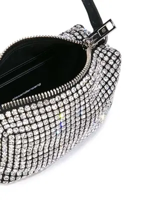 Alexander Wang Crystal Mesh Heiress Pouch - White