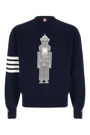 Thom Browne Wool Cardigan With Graphic Detail - Multicolor