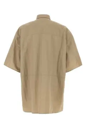 Balenciaga Cappuccino Tech Fabric Oversize Shirt