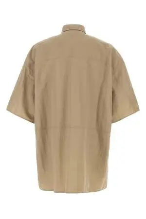 Balenciaga Cappuccino Tech Fabric Oversize Shirt - Brown