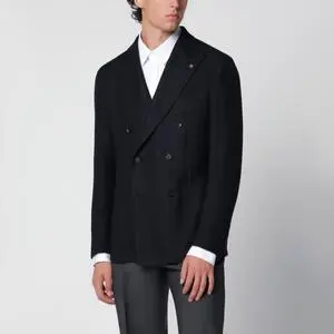 Tagliatore Double-breasted Jacket In Wool - Blue