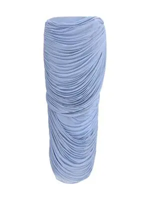 Magda Butrym Draped Midi Skirt - Blue