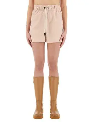 Moncler Cotton Gabardine Shorts - Pink