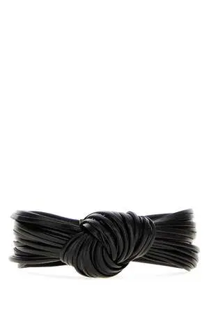 Bottega Veneta Leather Knot Bracelet - Black