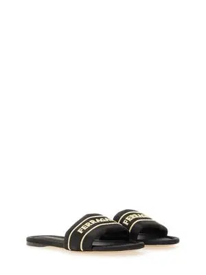 FERRAGAMO Logo Slide Sandal