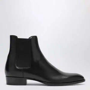 SAINT LAURENT Saint Laurent Wyatt Black Leather Chelsea Boots Men