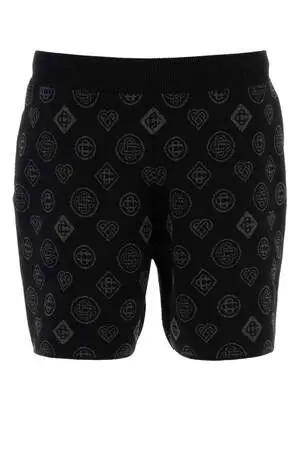 Casablanca Embroidered Stretch Jacquard Bermuda Shorts - Multicolor