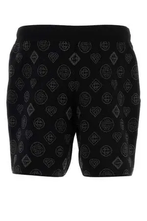 Casablanca Embroidered Stretch Jacquard Bermuda Shorts