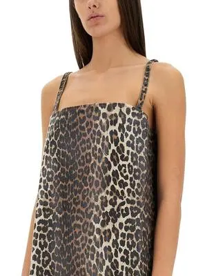 GANNI Animal Pattern Dress
