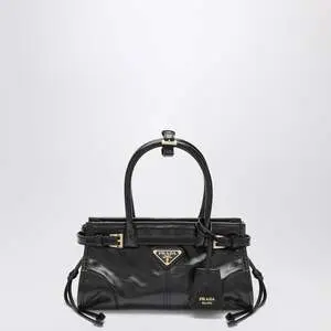 Prada Bonnie Mini Calf Leather Handbag - Black