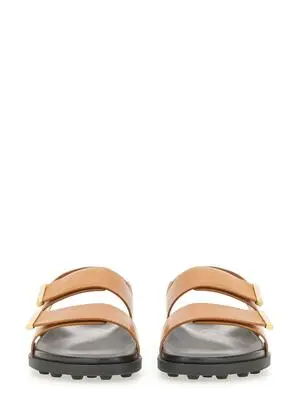 TOD'S Leather Sandal - Brown