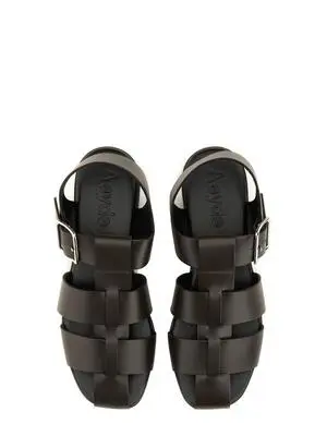 AeydĒ Leather Sandals - Brown