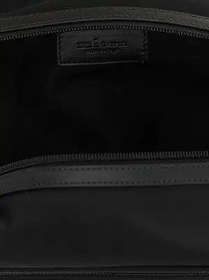 Kiton Metallic Logo Toiletry Bag - Black