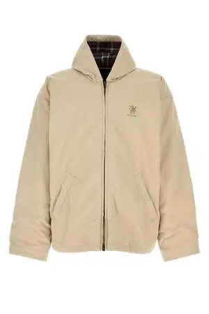 Balenciaga Cotton Blend Oversize Padded Jacket - Brown
