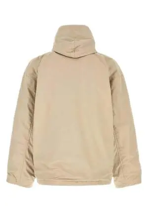 Balenciaga Cotton Blend Oversize Padded Jacket - Brown