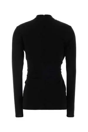 Bottega Veneta Crepe Top - Black