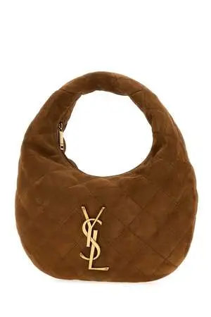 Saint Laurent Suede Icarino Shoulder Bag - Brown