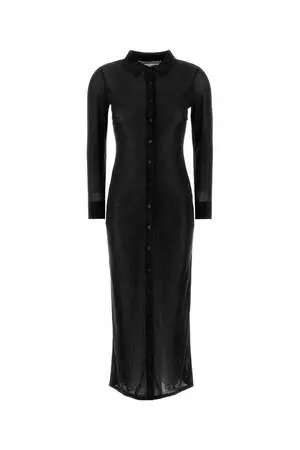 Alexander Wang Embellished Viscose Shirt Dress - Black