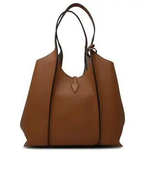 TOD'S Timeless Leather Shopping Bag - Brown