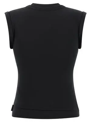 Alexander Wang Twisted Bust Layered Tank Top - Black
