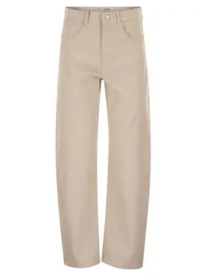 Max Mara Emily Bull Stretch Trousers - Cream