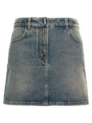 Givenchy Denim Mini Skirt - Blue