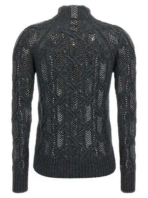 ERMANO SCERVINO Ermanno Scervino Crystal Braid Sweater