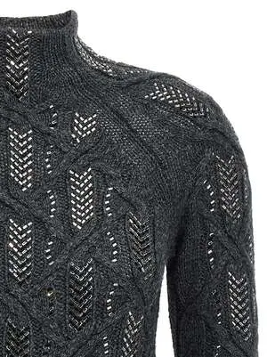 ERMANO SCERVINO Ermanno Scervino Crystal Braid Sweater
