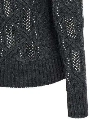 ERMANO SCERVINO Ermanno Scervino Crystal Braid Sweater