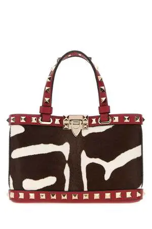 Valentino Garavani Printed Calf Hair Rockstud Handbag - Multicolor