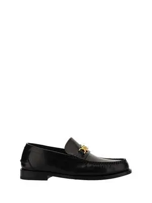 Versace Leather Loafers - Black