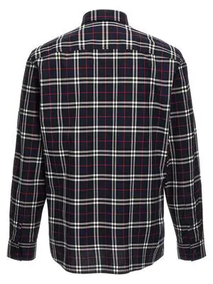 Burberry Check Shirt - Blue