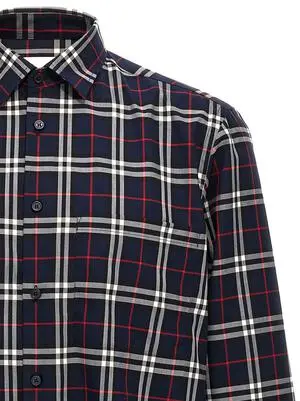 Burberry Check Shirt - Blue