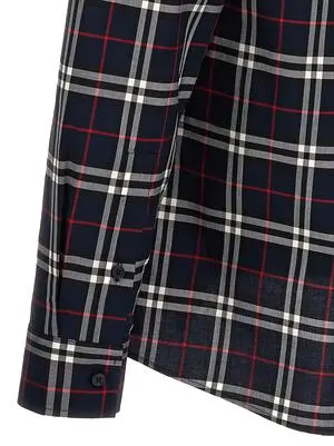 Burberry Check Shirt - Blue
