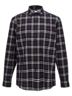 Burberry Check Shirt - Blue
