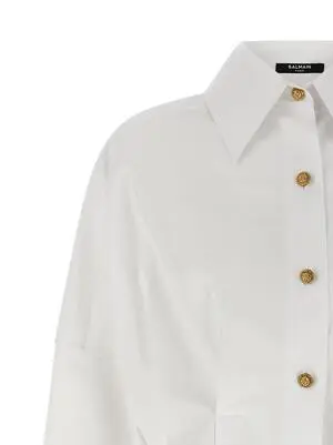 Balmain Cotton Poplin Chemisier Dress