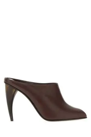 Alexander McQueen Leather Mules - Brown