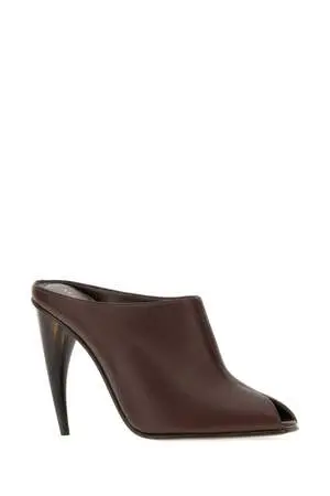 Alexander McQueen Leather Mules - Brown