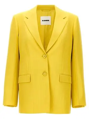 JIL SANDER Single-breasted Blazer - Yellow