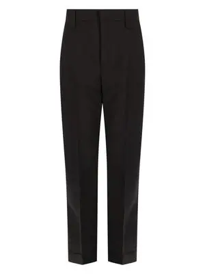 Versace Pantalone In Lana E Mohair - Brown