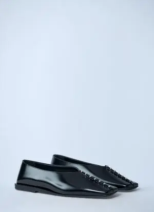 JIL SANDER Leather Ballerina Flats