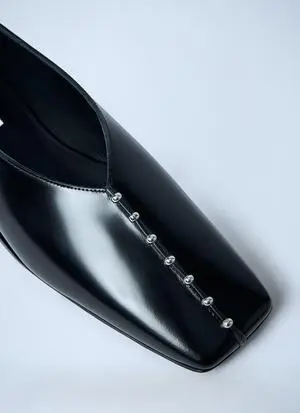 JIL SANDER Leather Ballerina Flats