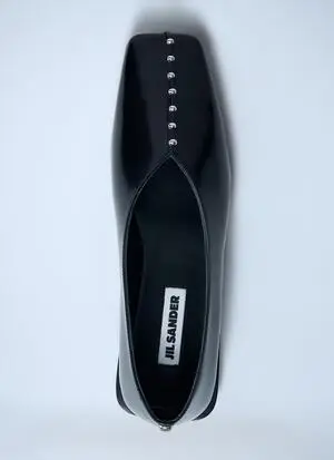 JIL SANDER Leather Ballerina Flats