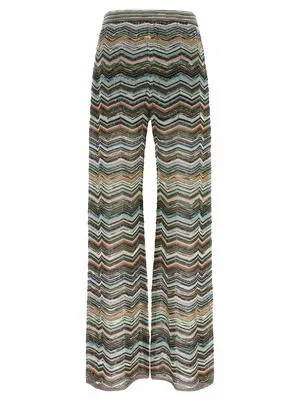 Missoni Metallic Chevron Palazzo Pants - Multicolor