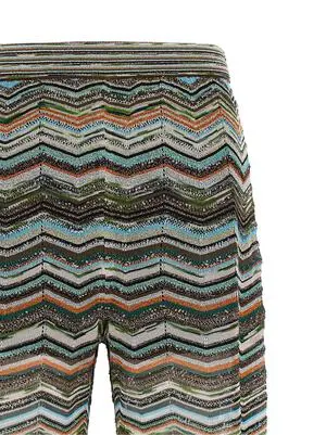 Missoni Metallic Chevron Palazzo Pants - Multicolor