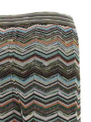Missoni Metallic Chevron Palazzo Pants - Multicolor